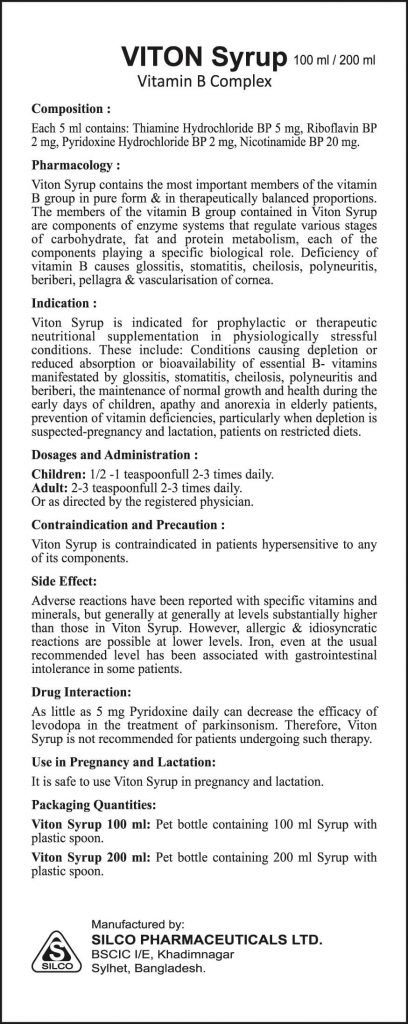 Viton 100ml Syrup - Silco Pharmaceuticals Limited